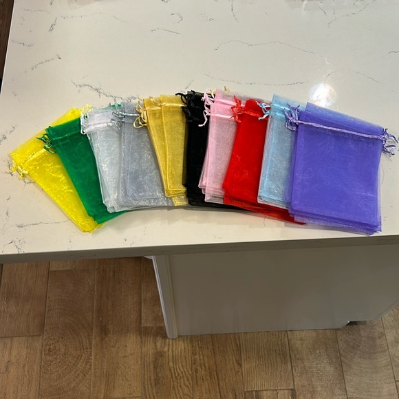 Office | 5 New 5x7 Organza Draw String Bags | Poshmark
